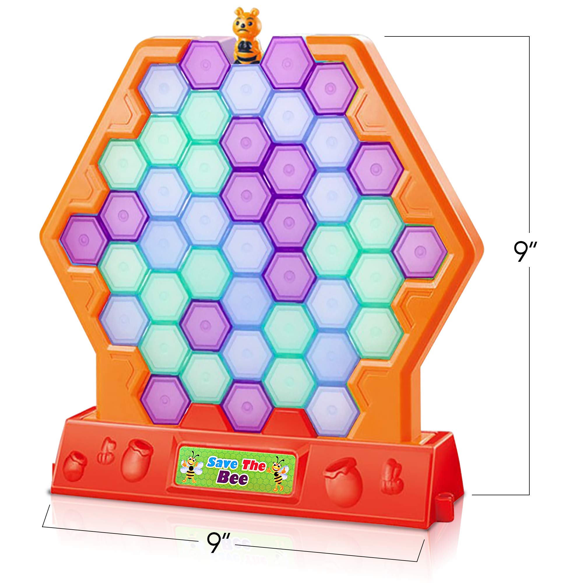 Gamie Save The Bee Game for Kids - Interactive Stacking and Tumbling Game - Educational Learning Toy - Great for Boys and Girls - Fun Indoor Activity for Children
