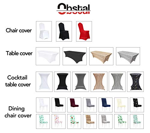 Obstal Cocktail Table Covers Stretch Spandex Black Cocktail Table Cover Cloth for Wedding, Banquet and Party (30"-32" Diameter x 42" Height,1Pc)