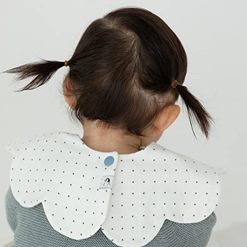 Konny Baby Bibs 5-Pack, 360 ° Rotate, Soft and Absorbent Bandana Drooling Newborn Essentials Burp Cloths for Boys Girls (Set6)