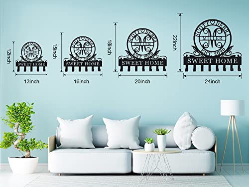HRZSIGNFC Personalized Key Holder for Wall, Metal Key Hooks for Wall, Wall Key Holder, Custom Name Key Rack for Wall, Coat Rack, Towel Rack, Key Hanger for Wall, Custom Name Key Holder