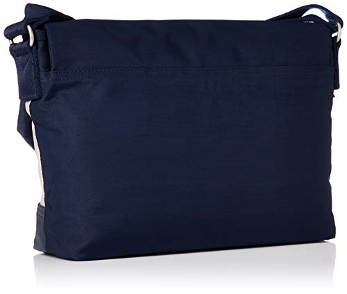 Moz Shoulder Bag, Lightweight, Water Repellent, Cover, Flap, Messenger, Navy x Off-White