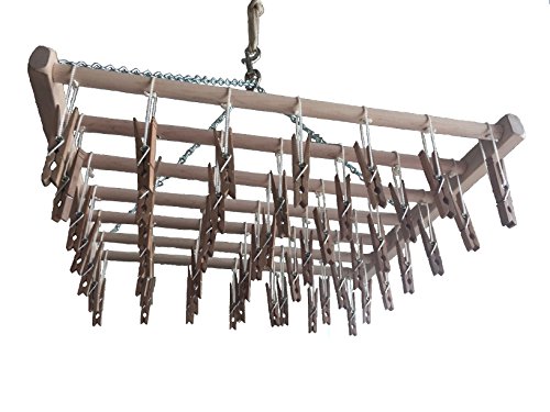 Saving Shepherd Hanging Laundry Drying Rack 49 Clothes Pins