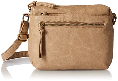 Bueno of California Smooth Faux Leather Crossbody, Sand
