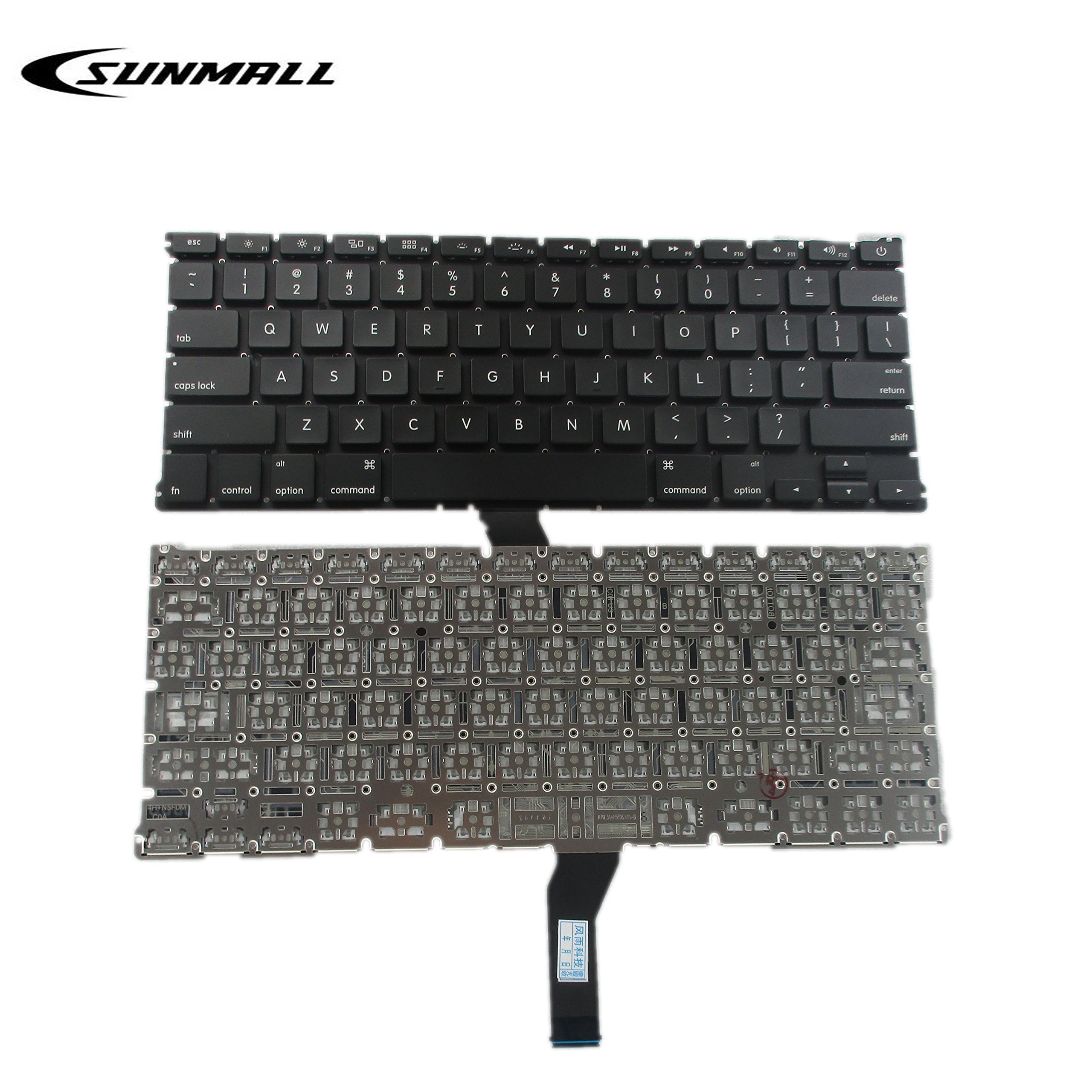 SUNMALL A1466 Keyboard Keyboard Replacement Compatible with Apple MacBook Air 13" A1369 (2011) A1466 (2012-2015) MJVE2LL/A MD760LL/A MC965LL/A MD231LL/A MJVG2LL/A Series Laptop Keyboard