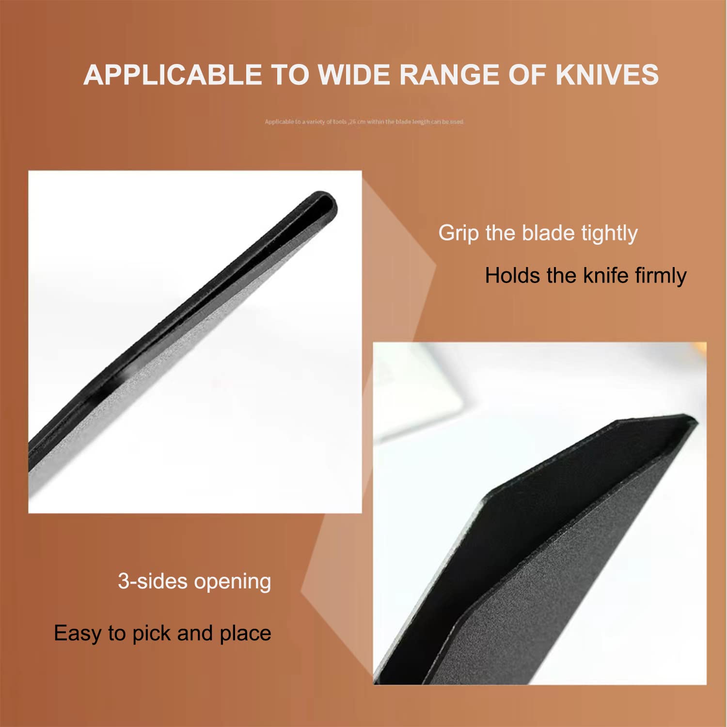 Butcher Chef Knife Edge Guards (2-Piece Set) Wide Knives Blade Edge Protectors - Meat Cleaver Knife Sheath Set - BPA-Free Chef Knife Covers