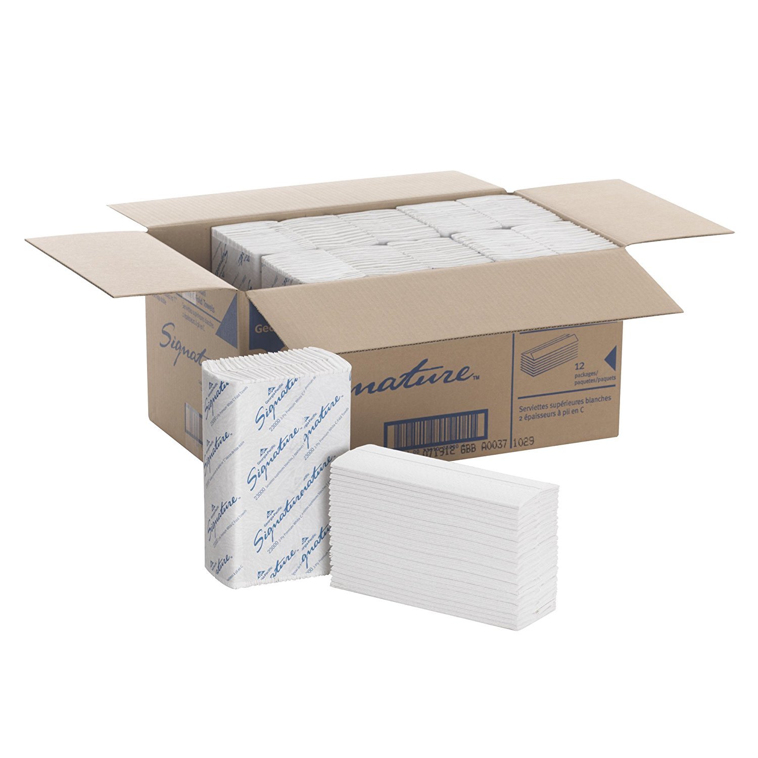 Georgia Pacific Pacific Blue Select (previously branded Signature) Paper Towel, C-Fold, 120 Count Pack, GP PRO 23000 - Case of 12