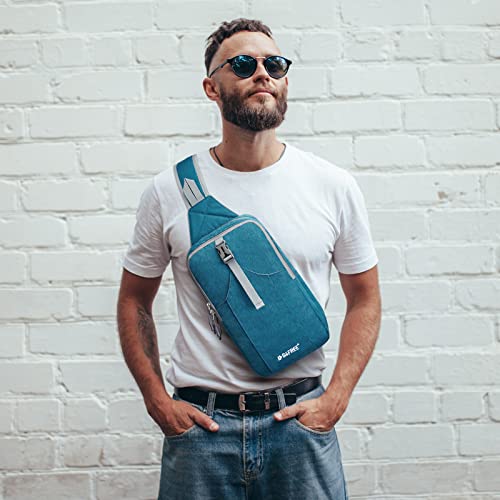 G4Free Sling Bag Sling Backpack Crossbody Chest Bag Daypack for Hiking Traveling (Teal Blue)