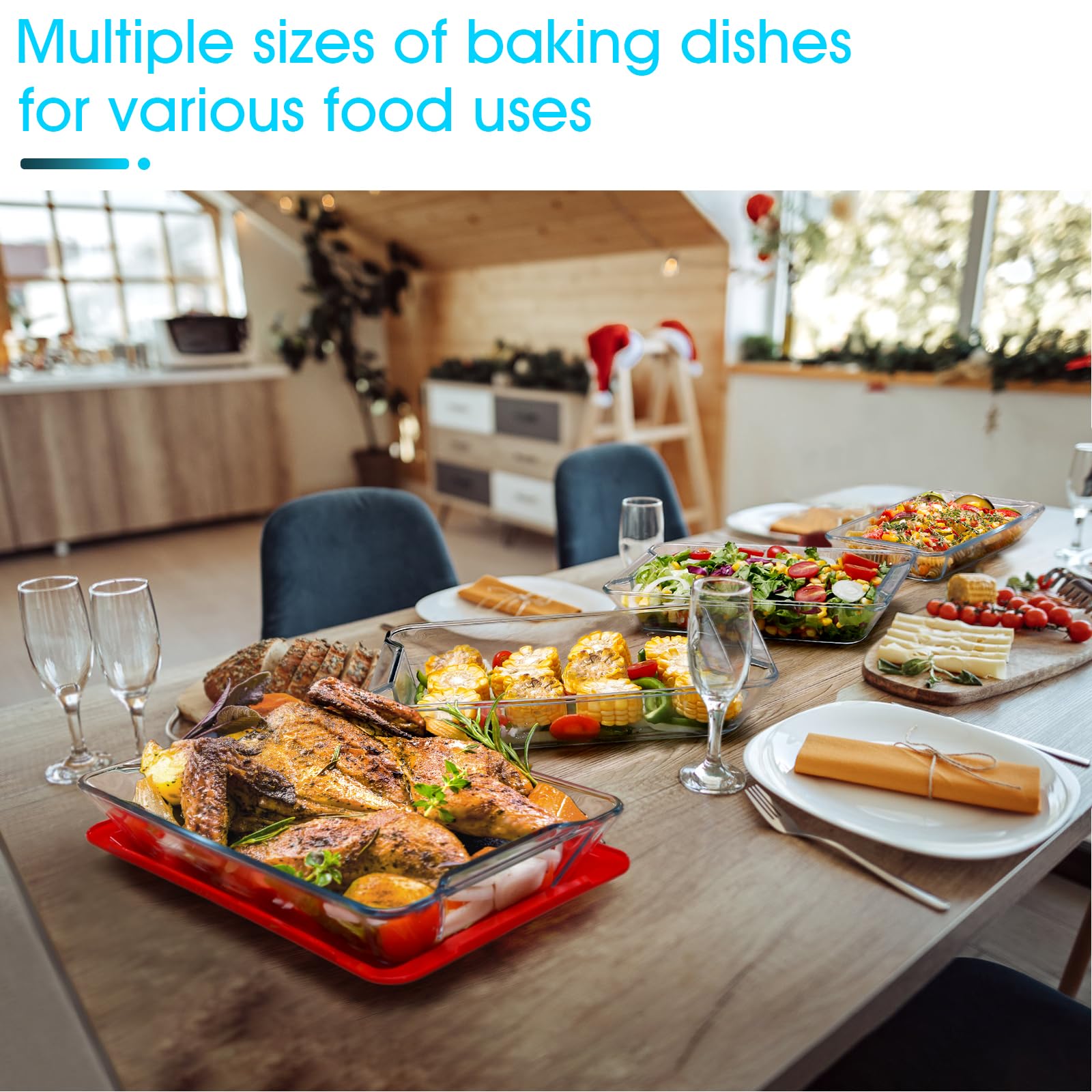 Mini Glass Baking Dish with Lid, 1QT Glass Oven Dish Rectangular, Rectangular Mini Baking Pan