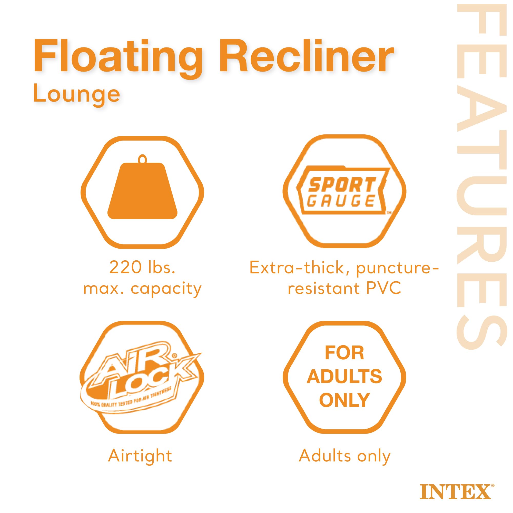 Intex 26 Foot by 52 Inch Framed Swimming Pool with Pool Cover, Inflatable Beverage Cooler, and Set of 2 Inflatable Floating Recliner Chairs, Dark Gray
