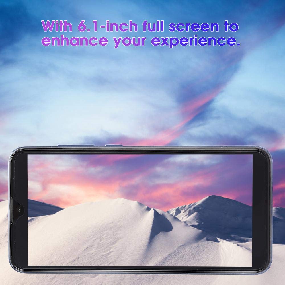 Bewinner1 Full Screen Smartphone, 6.1-inch MTK6580P Quad-core Face Unlock Dual Card Dual Standby Android Mobile Phone Intelligent Unlocked Cell Phones 5-Point Touching Screen Smart Wake Up(Blue)