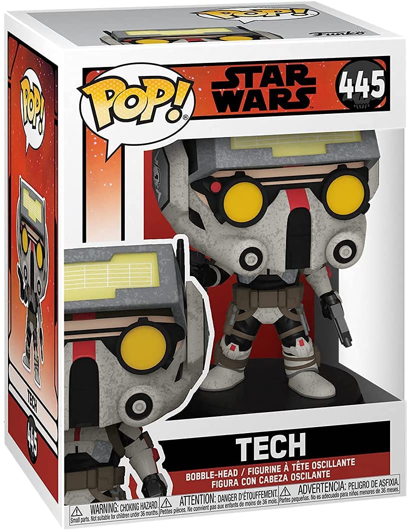 POP Star Wars: Bad Batch - Tech Funko Pop! Vinyl Figure (Bundled with Compatible Pop Box Protector Case), Bad Batch Tech, Multicolored, 3.75 inches