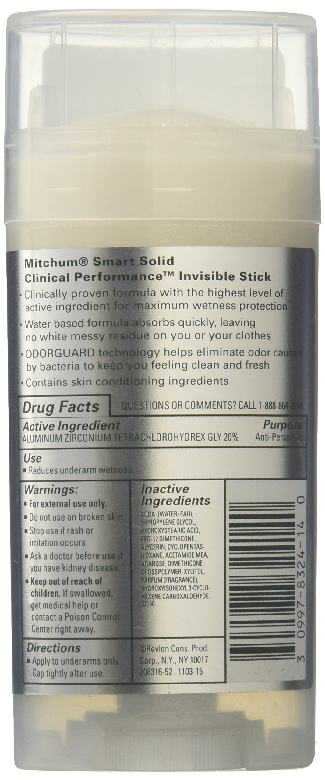 Mitchum Smartsolid Clinical Performance Stick 2.5 Ounce (Pack Of 2)