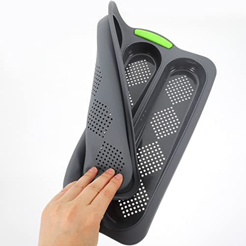CALLARON Baking Pan Silicone Baguettes Pan Nonstick 3 Wave Loaves French Toast Bread Baking Tray Loaf Mold Pan for DIY Making Breadstick Cake Kitchen Baking Mould Supplies Baking Pans