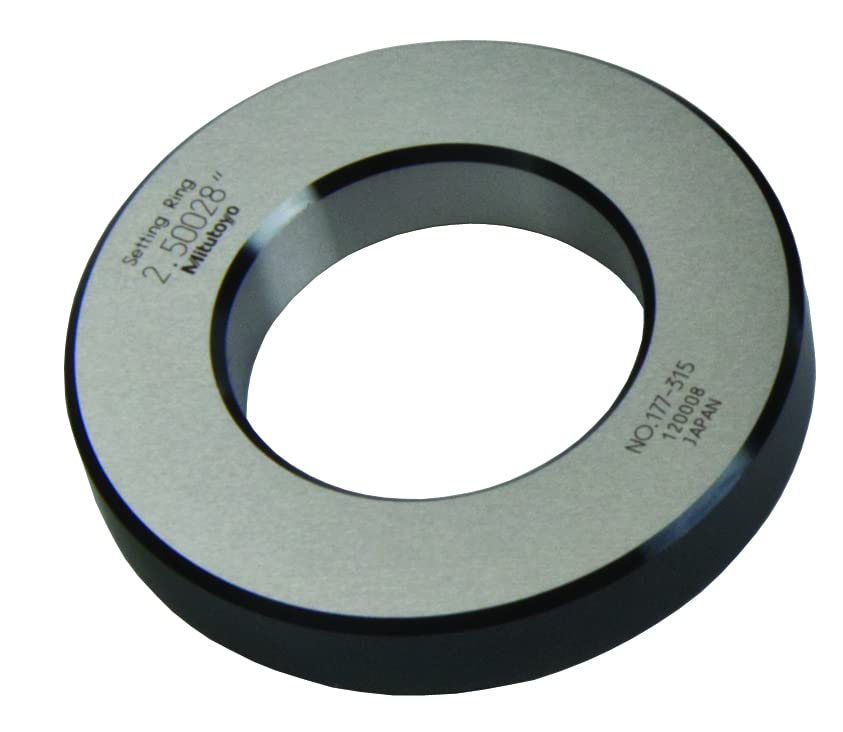 Mitutoyo 177-315 Setting Ring, 2.5" Size, 0.79" Width, 4.41" Outside Diameter, +/-0.00006" Accuracy