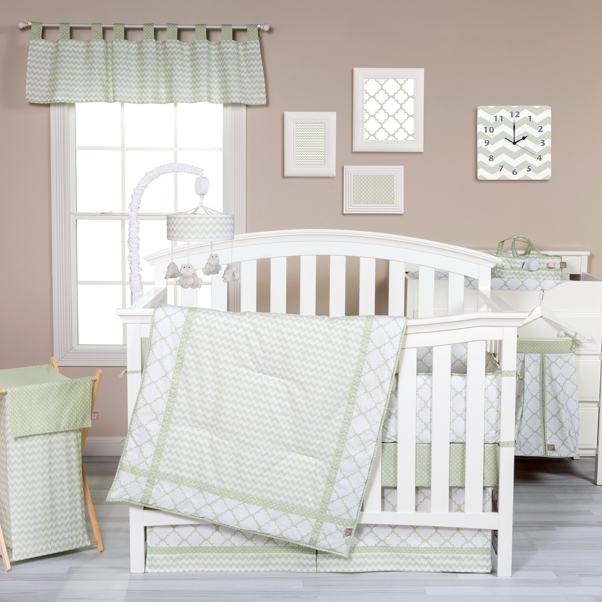 Trend Lab Sea Foam Chevron Changing Pad Cover, Sage