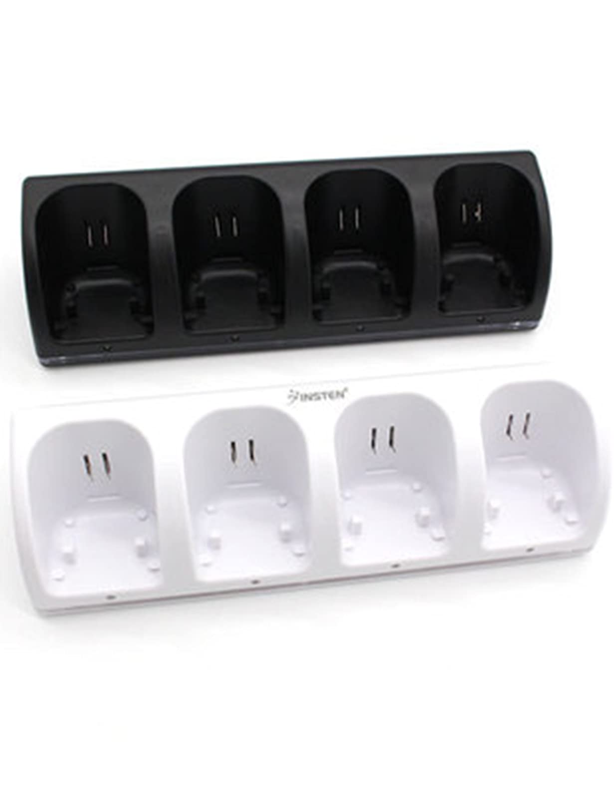 YZGame Wii Controller Charger Remote Charger for Wii , 4-in-1 Wii Remote Charging Station Replacement Wii Charging Dock with 4 Rechargeable Batteries White Wii Remotes with Charger,NF14-W2