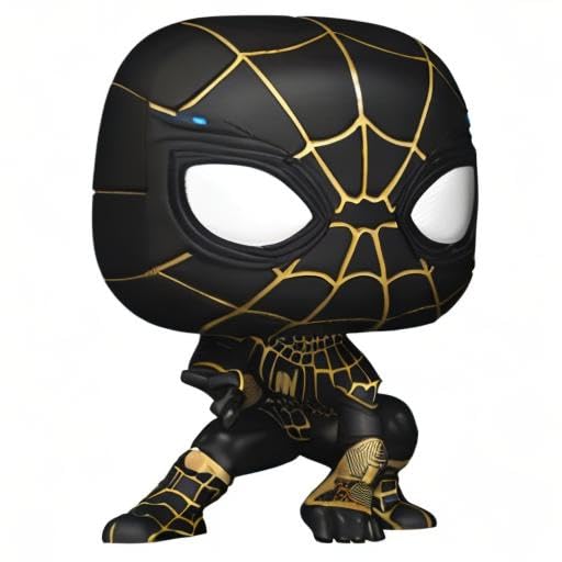 Spider-Man POP Marvel No Way Home - Spiderman in Black and Gold Suit Funko Pop! Vinyl Figure (Bundled with Compatible Pop Box Protector Case), Multicolor, 3.75 inches