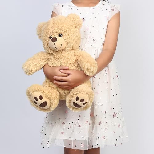 LotFancy Teddy Bear Stuffed Animal, 12 inch Brown Teddy Bear Plush Toy, Valentines Day Gifts for Girlfriend, Birthday for Kids
