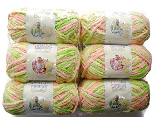 BERNAT Baby Blanket Yarn, 3.5oz, 6-Pack (Little Sunshine)