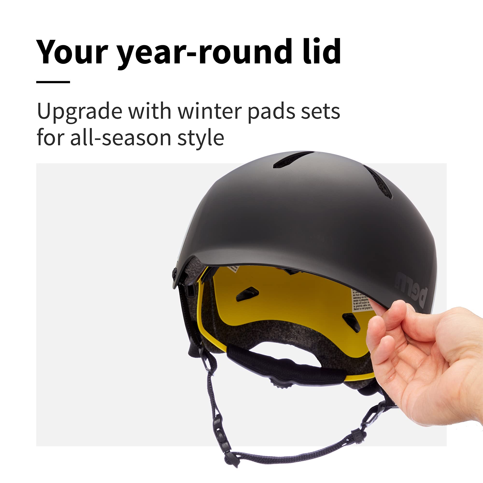 Bern Watts 2.0 Adult Bike Helmet, Brim Style, Multisport Certified, MIPS Rotational Impact Protection, Compass Dial-Adjusted Fit, for Biking, Skating, Boarding (Matte Sand, Small)