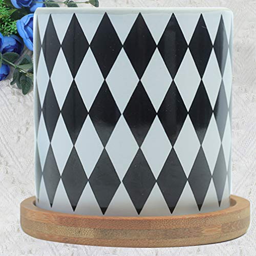 Cabilock Plant pots Ceramic Bonsai pots Ceramic Planter pots Small pots Ceramic Plants Pots Ceramic pots Tiny Plant Succulent pots Mini vases Round vase Simple Flower Pot Desktop Mini Basin