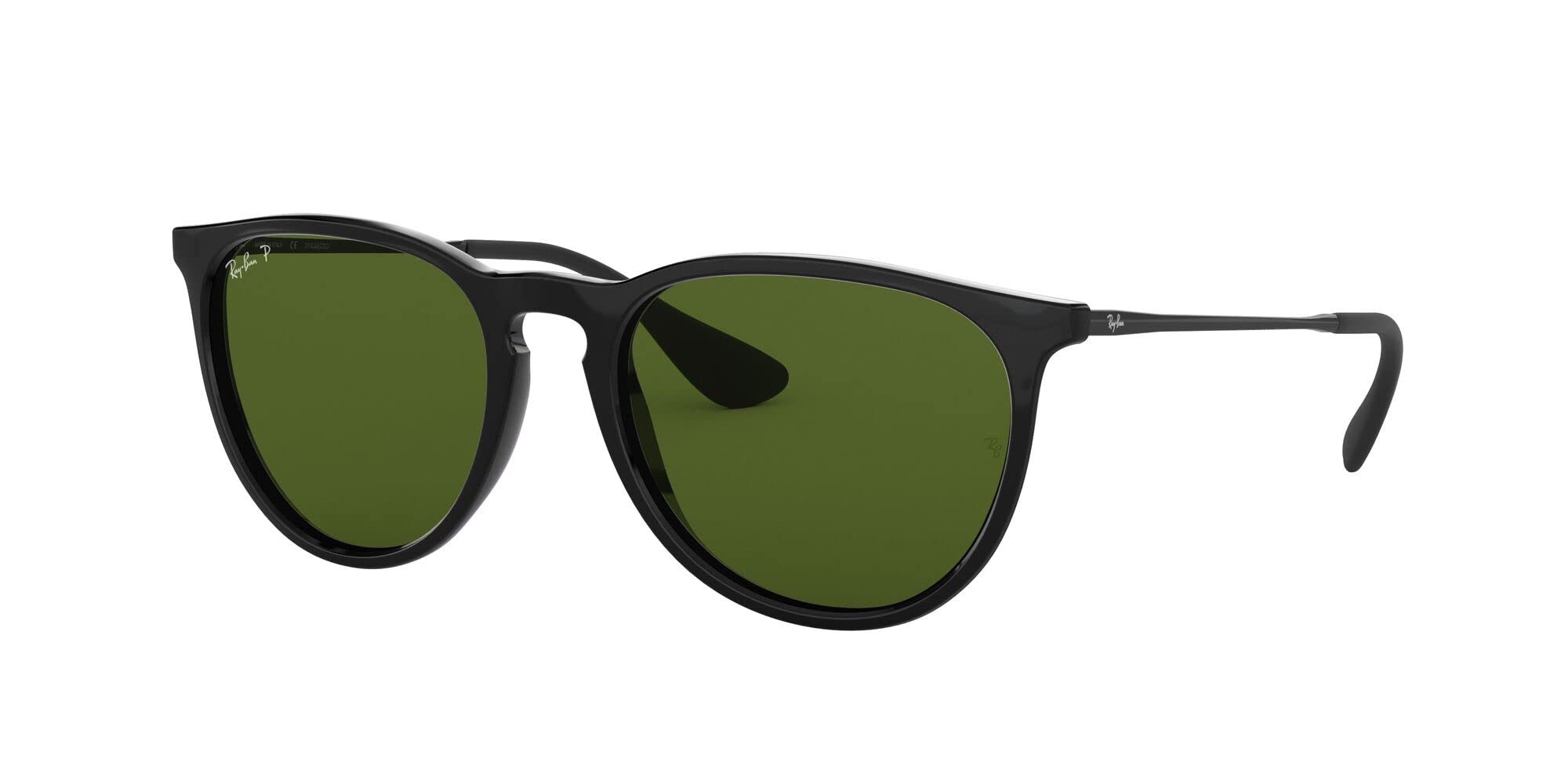 Ray-Ban RB4171F Erika Low Bridge Fit Round Sunglasses, Transparent/Light Grey Gradient Dark Grey, 54 mm