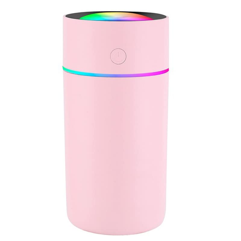 SPOLI Mini Humidifier for Bedroom,USB Portable Humidifier,320ml Water Tank,Suitable for Cars,Offices,Bedrooms, etc, 2 Mist Modes,Automatic Shut-Off,Nano Mist,Super Quiet. (Pink)