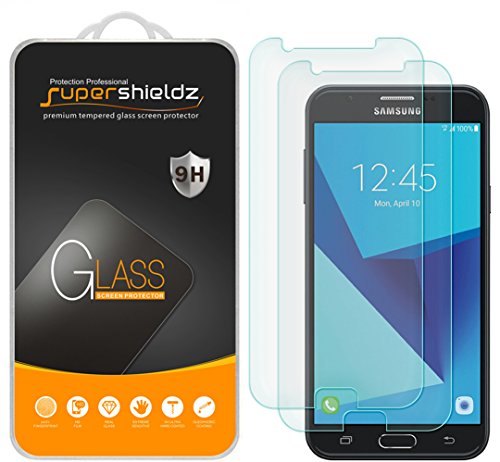 Supershieldz (2 Pack) Designed for Samsung Galaxy J7 V and Galaxy J7V (1st Gen SM-J727V) (Verizon) Tempered Glass Screen Protector, 0.33mm, Anti Scratch, Bubble Free