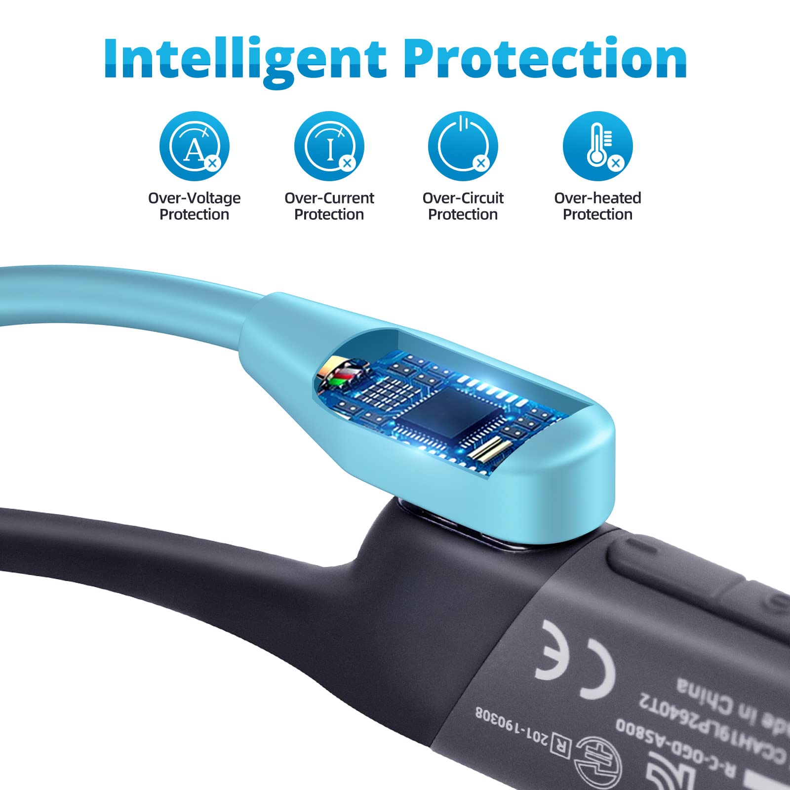 Charging Cable for Shokz OpenRun/Aeropex, OpenRun Pro, OpenRun Mini, OpenComm (Formerly AfterShokz), Compatible with Aftershokz Charging Cable, for Aftershokz Aeropex Cable Headphone Charger Magnetic