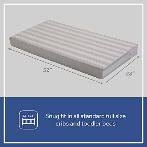 Sealy Butterfly 2-Stage Waterproof Baby Crib & Toddler Mattress - CERTIPUR-US Certified Foam - Made in USA, 52"x28"
