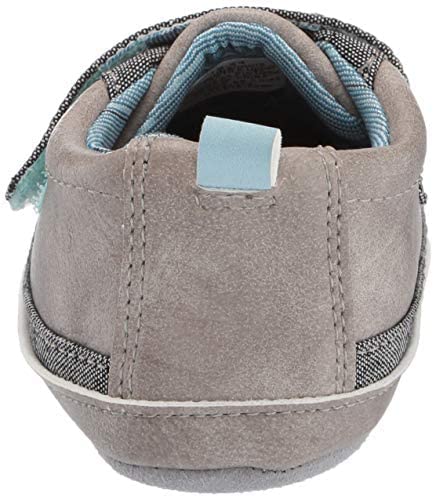 RO + ME Baby Boys Crib Shoe, Parker Grey, 12 Months-18 Months Infant