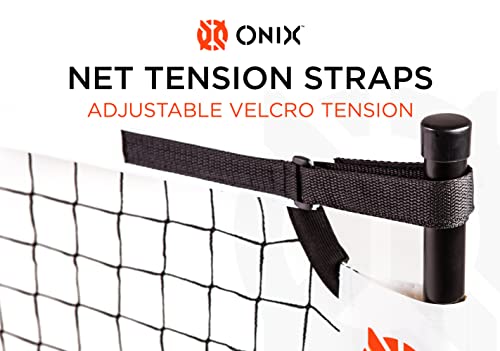 Onix Pickleball 2-in-1 Regulation-Size Portable Net and Practice Net Set Includes Carrying Case with Wheels