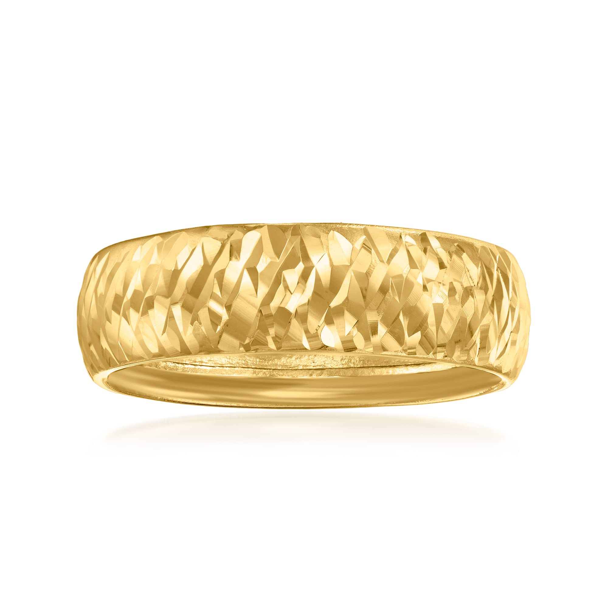 Canaria 10kt Yellow Gold Marquise-Pattern Ring. Size 6