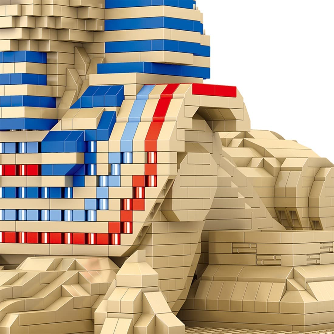 Auspcers Sphinx of Giza Micro Mini Building Blocks Set, (2732 Pieces) Small Particles Famous Attraction Model Kit, Famous World Architecture Educational Toys Micro Bricks for Kids Adults