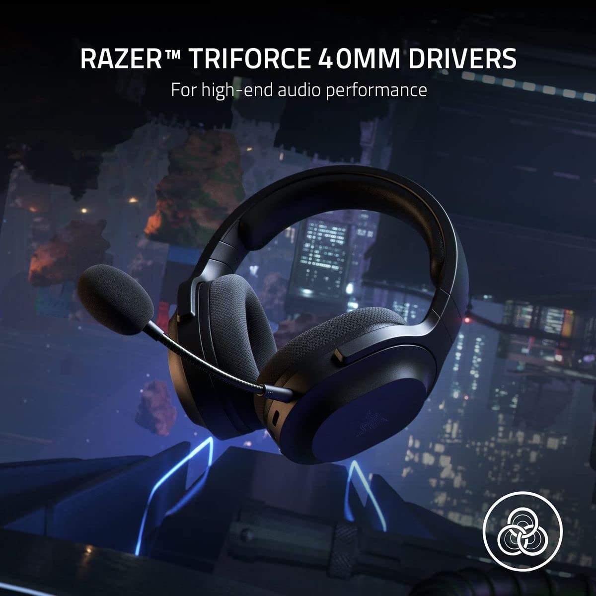 Razer Barracuda X - Wireless Multi-Platform Gaming and Mobile Headset (Wireless USB-C Multi-Platform Connectivity, 250g Ergonomic Design, 40 mm Drivers, 20 Hours Battery Life) Black