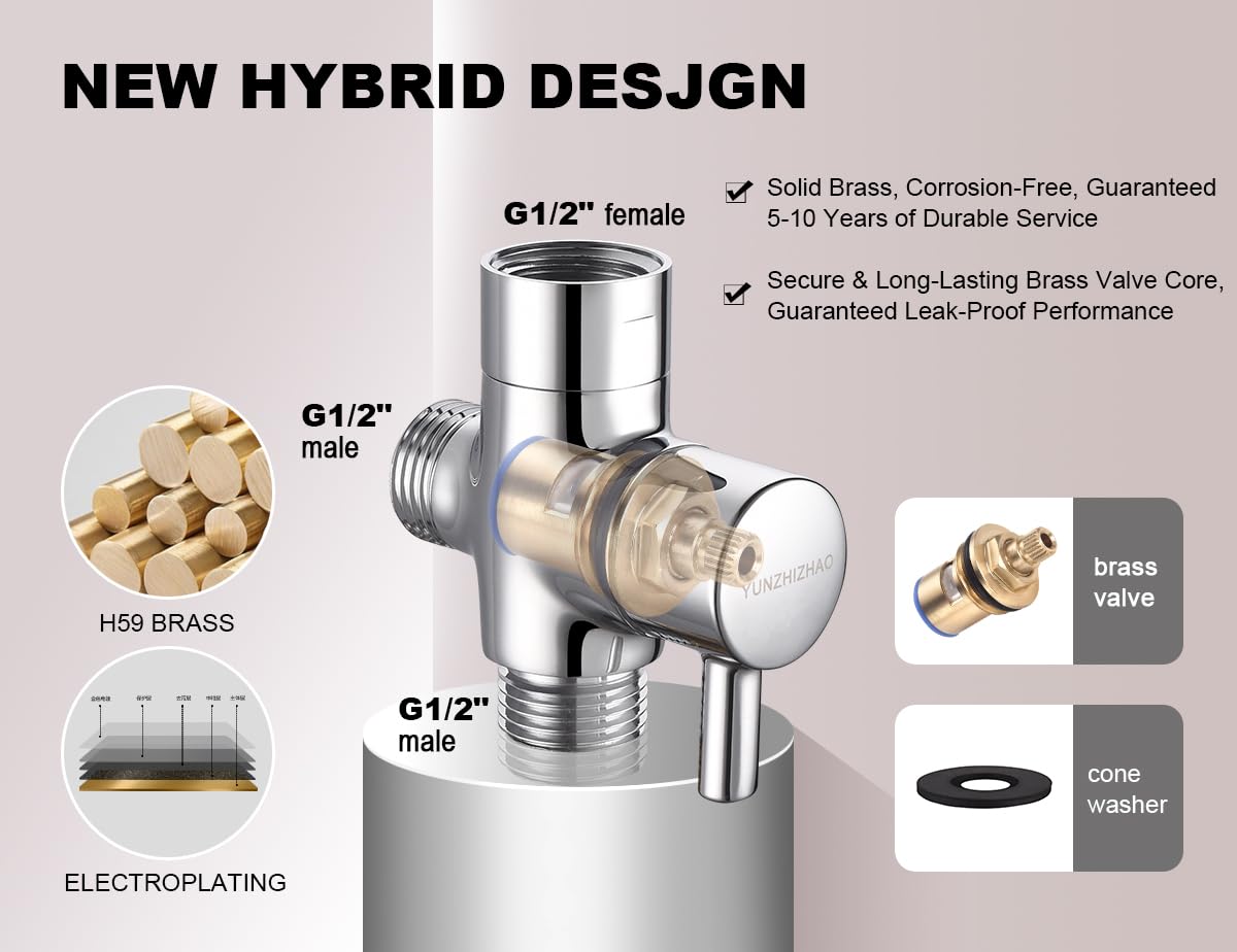 YUNZHIZHAO Powerful Handheld Bidet Sprayer for Toilet/Bathroom, Multi-Purpose Spray with Complete Premium Accessories