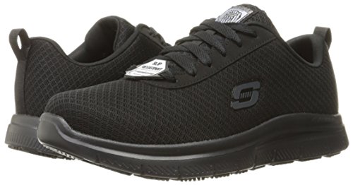 Skechers mens Flex Advantage Sr - Bendon Work Shoe, Black Mesh/Water/Stain Repellent Treatment, 10.5 Wide US