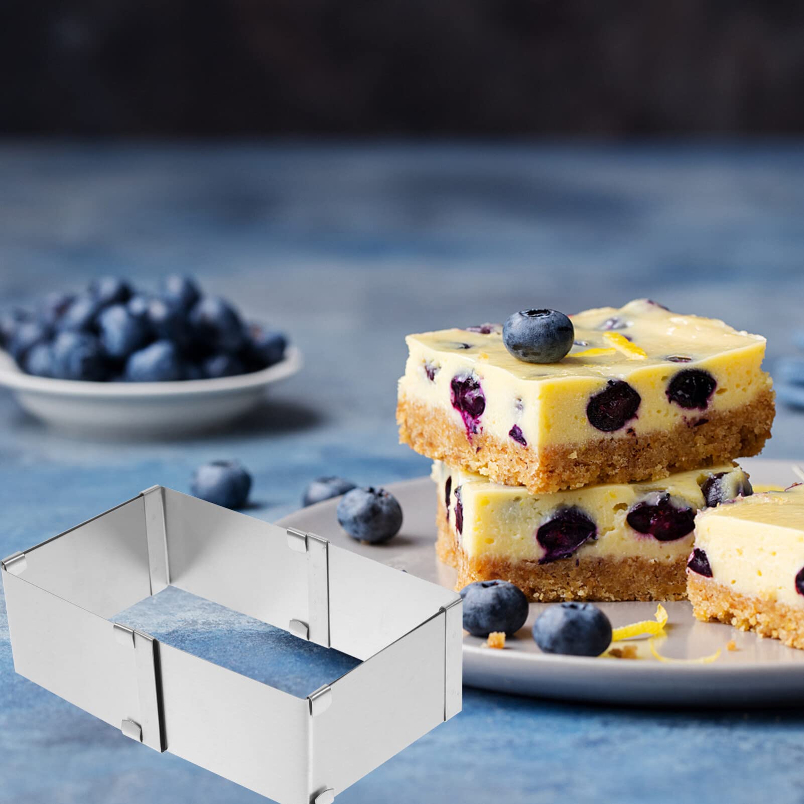 Cabilock Tiramisu Baking Mould for Mouss Ring Stainless Steel Cake Ring Pastry Ring Cirle Mold for Baking Cutting Cake Biscuit (Silver 6 Inch)