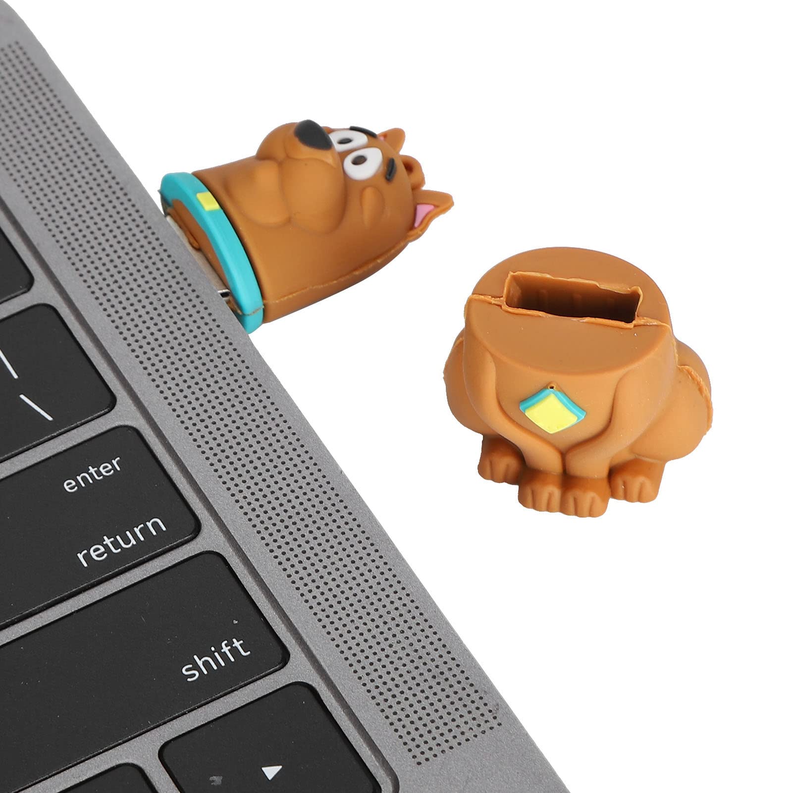 Cartoon Animal Dog USB Flash Drive, High Speed USB 2.0 Memory Thumb Stick U Disk Zip Drive Thumb Drive for School Kids and Students(128GB)