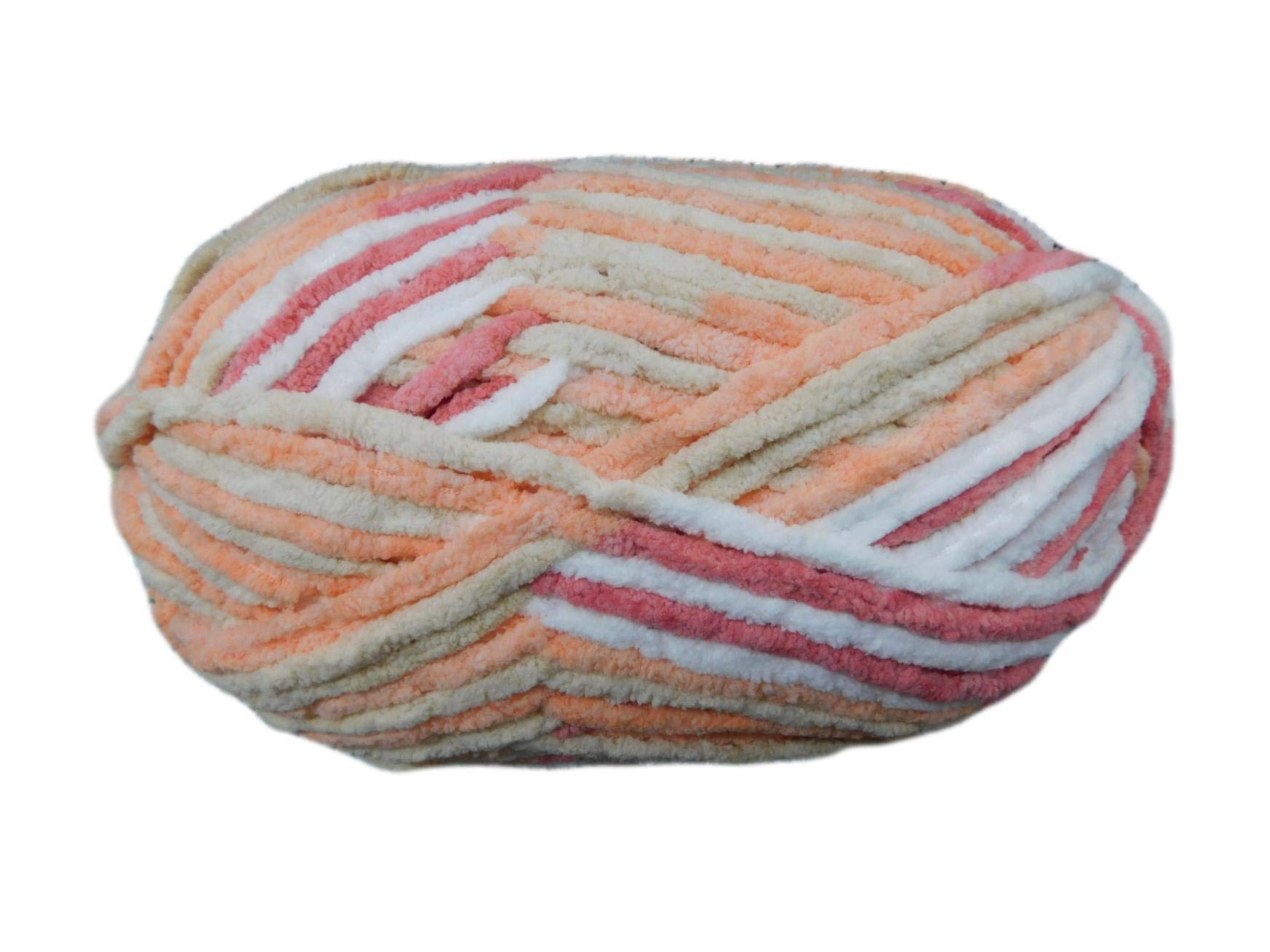 Bernat Blanket Yarn 4 Pack Big Balls Polyester Dye Lot Matched Peach Blooms Baby Blanket Peach Blooms Blanket X Large