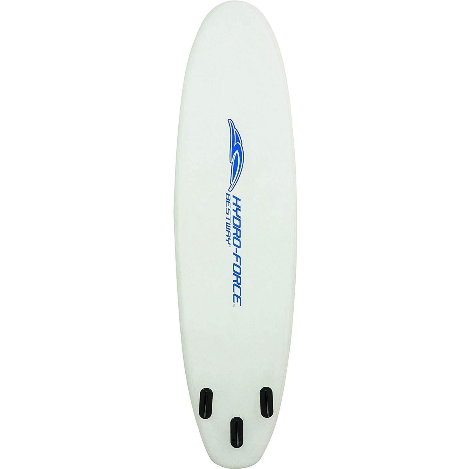 Bestway Hydro-Force White Cap 10 Foot Inflatable SUP Stand Up Paddle Board and Kayak w/Traction Pad, Backrest Seat, 3 Fins, and Aluminum Oar (2 Pack)