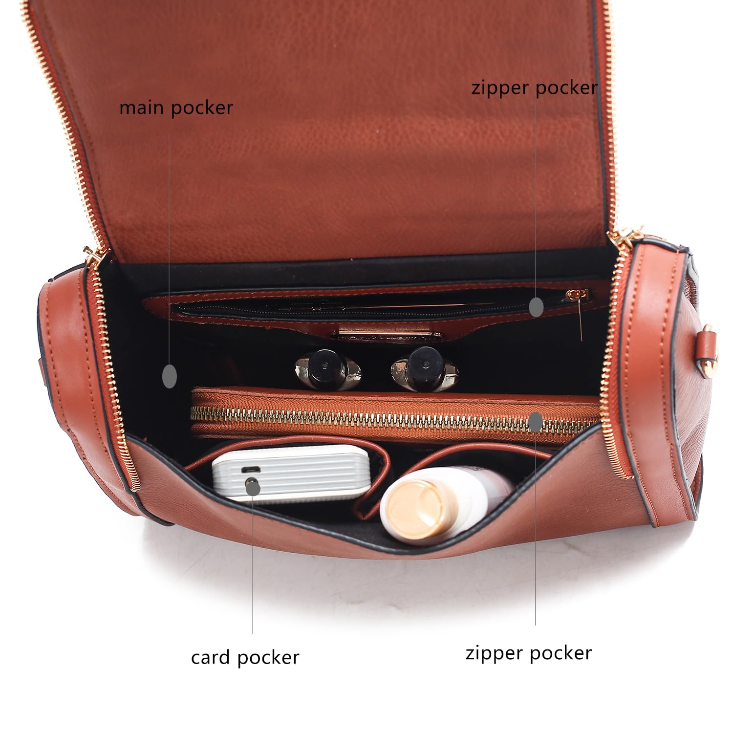 MKF Collection Crossbody Bag for Women, Handbag Purse Top-Handle Shoulder Bag By Mia K
