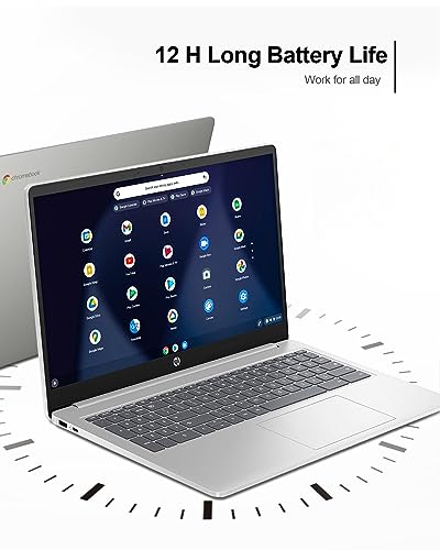 HP 15.6" Student Chromebook Laptop 2023 Newest, Quad-Core Intel Processor N200(Up to 3.7GHz), 8GB LPDDR5 RAM, 64GB eMMC, UHD Graphics, Light & Thin, Long Battery, Chrome OS