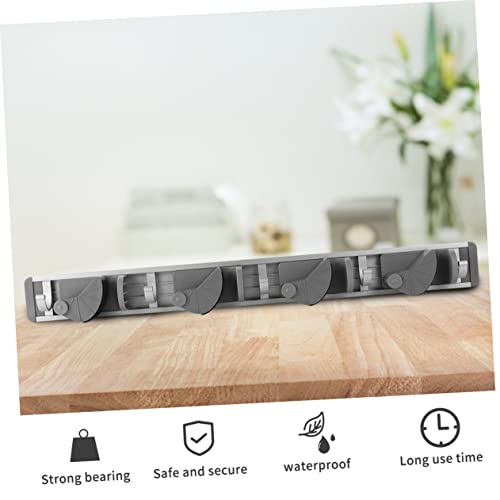 Cabilock Wall Mounted Holder Alumimum Mop Rack Household Metal Abs Wall Mounted Organizer