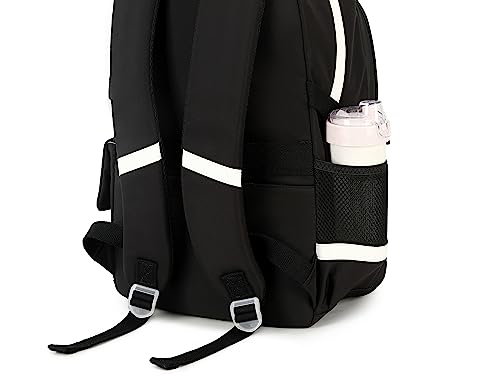 Jaygulf Waterproof Women Laptop Backpack Fashion Girl Daypack Black
