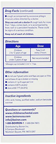 Boiron Children's Chestal for Cough Syrup, Honey, 4.20 Ounce