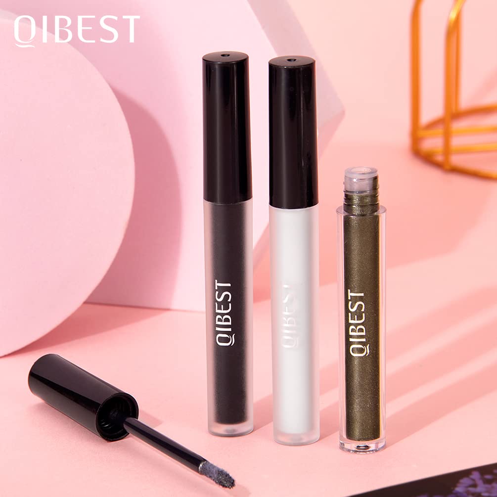 BestLand Liquid Black Smokey Gray Silver Glitter Shimmer Matte Eyeshadow Set Nude Smokey Black Make Up Eyeshadow Waterproof Quick Drying Liquid Eye Shadow Makeup (Dark Smoky)
