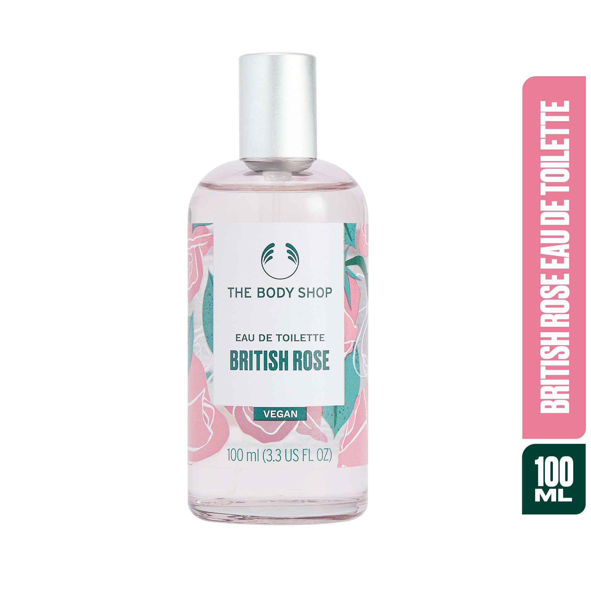 The Body Shop British Rose Eau De Toilette – Fresh Dewy Fragrance – Vegan – 3.3 oz