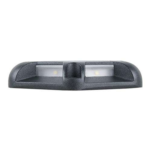Mobestech 2pcs Solar High Pressure Outdoor Waterproof 6LED Road Lighting Deck Lights for Home Garden Landscape ( Black )