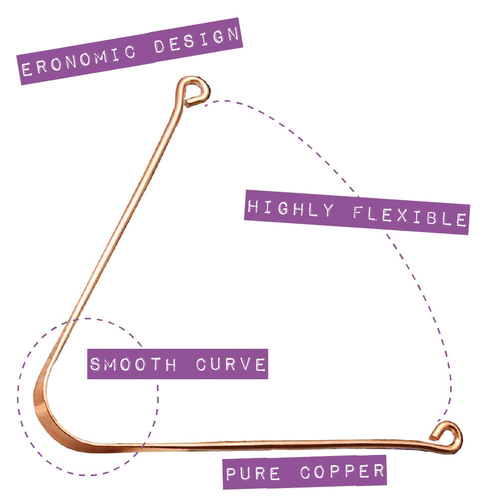 The Dirt Tongue Scraper - Tongue Cleaner For Oral Care & Fresh Breath - Pure Copper (Regular)